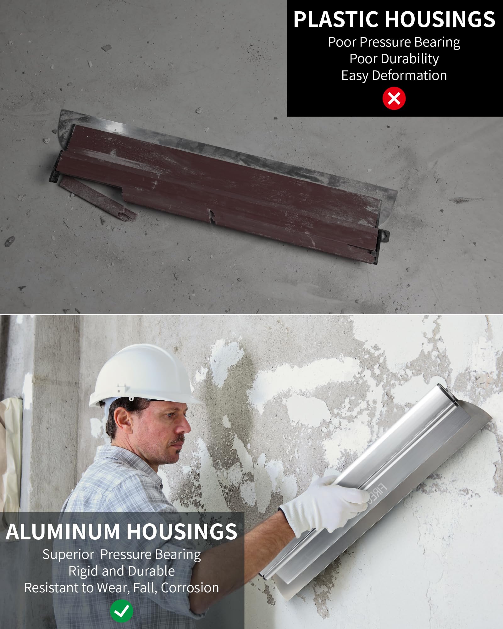 Snapklik.com : Skimming Blade, 24 Inch Drywall Tools Aluminum Housings ...