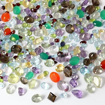 Amazon.com: 100+ Carats Loose Mixed Gems Wholesale Lot. Natural Faceted ...