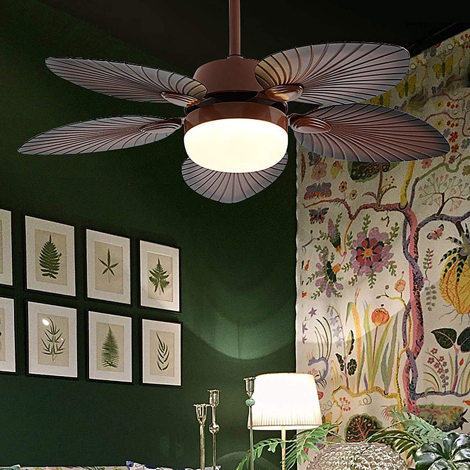 Banana Leaf Ceiling Fan With Light Kit