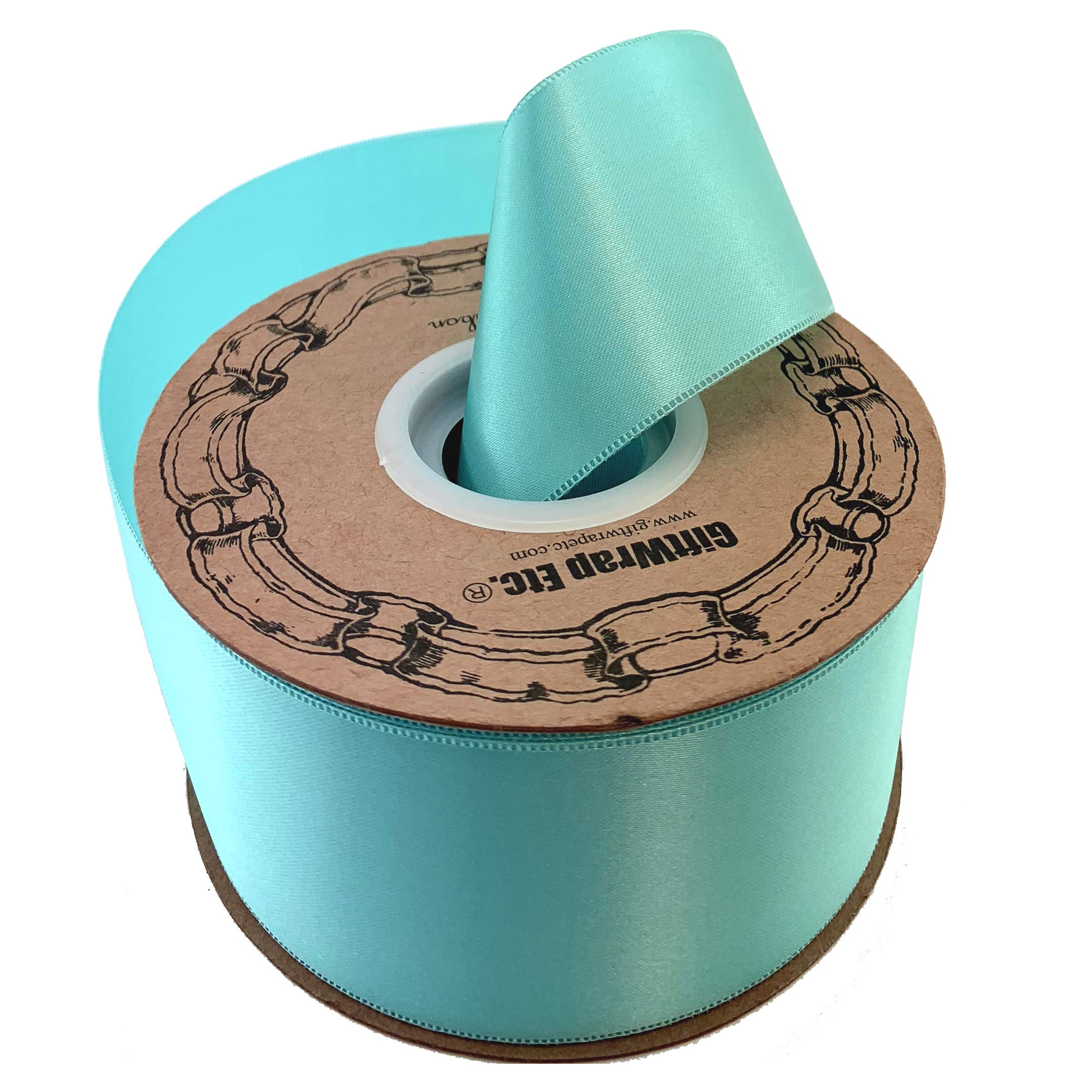 Amazon.com: Aqua Blue Satin Fabric Ribbon - 2" x 50 Yards, Spring ...