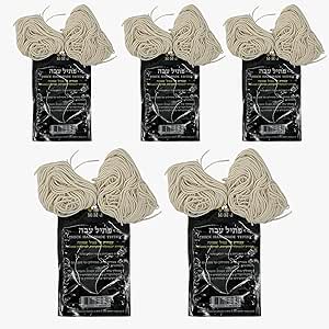 Amazon.com: Set 5 Pack Kosher Ptil Tzitzit Machine Thick Strings Made ...