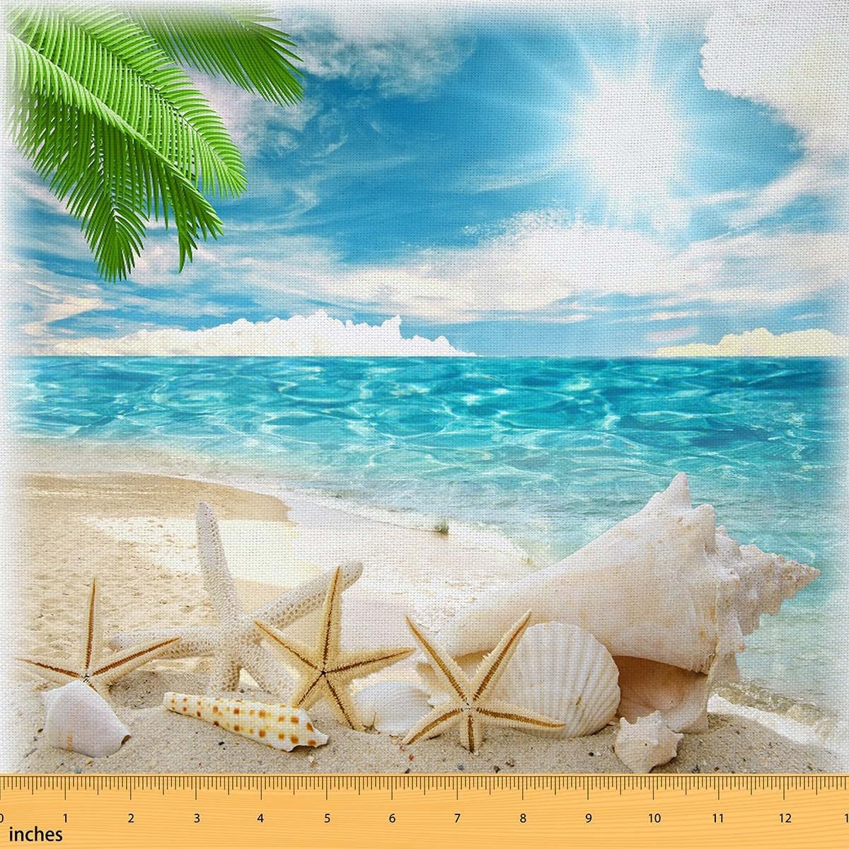 Amazon.com: Erosebridal Beach Themed Blue Ocean Upholstery Fabric ...