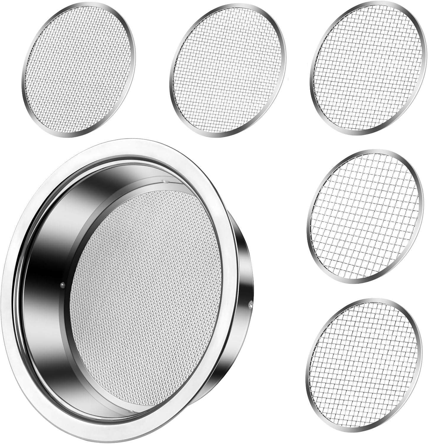 Soil Sifter Set for Gardening - Garden Sieve with 5 Interchangeable ...