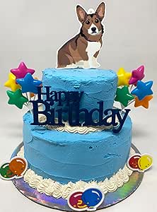 Corgi Dog Birthday Cake Topper Set : Amazon.co.uk: Grocery
