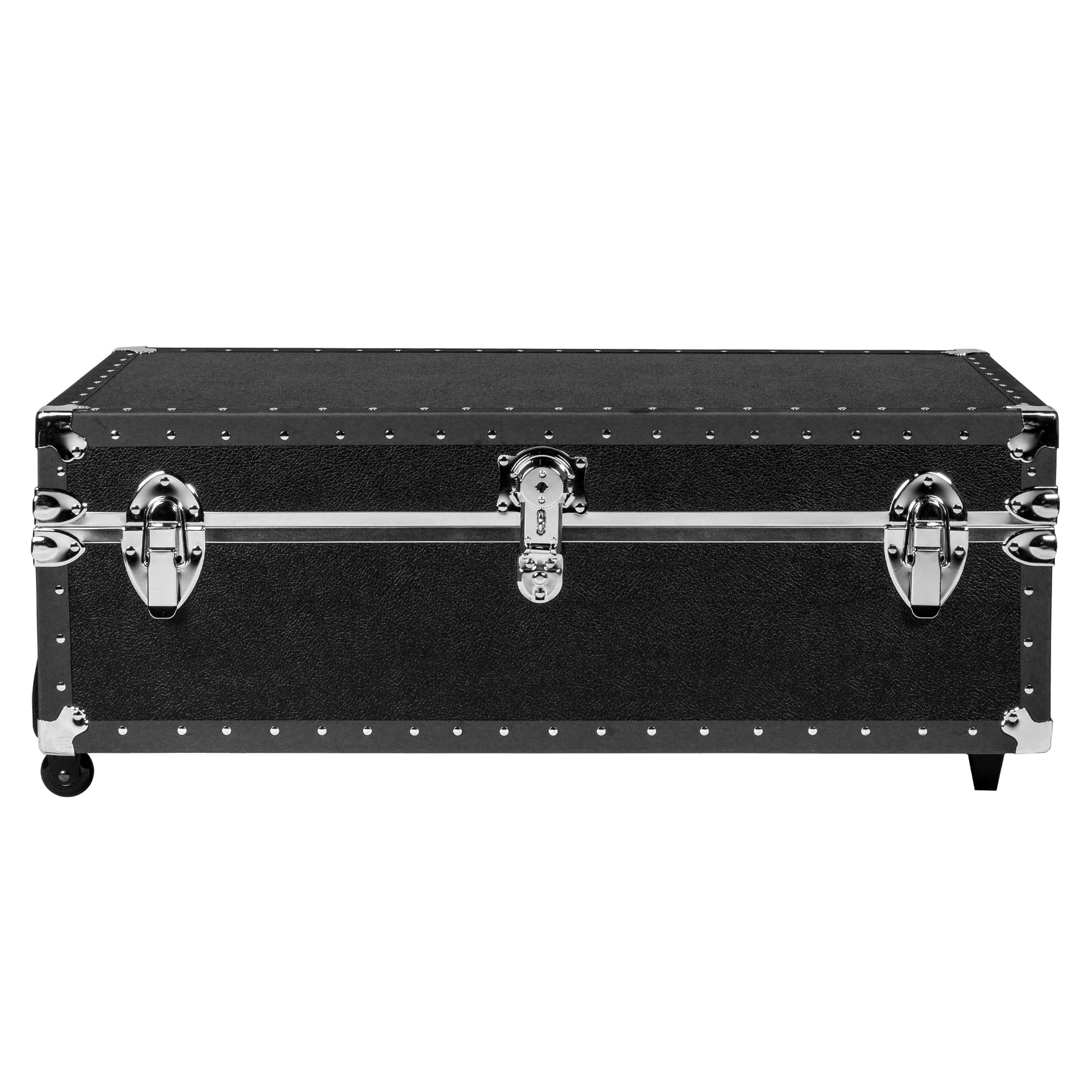 Amazon.com: DormCo USA Made Underbed Storage Trunk with Wheels - Black ...