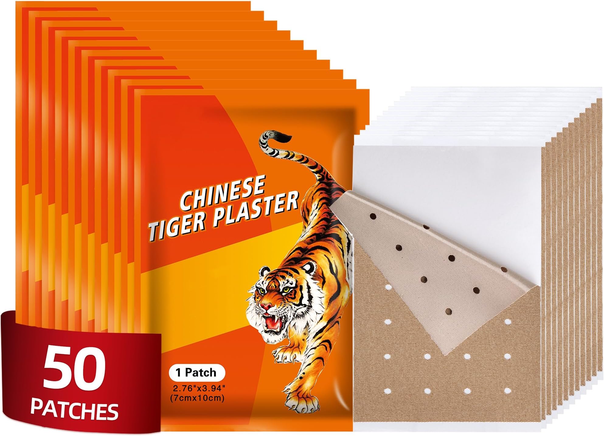 Amazon.com: 50pcs Tiger Patches, Tiger Plaster, Capsaicin Patches for ...