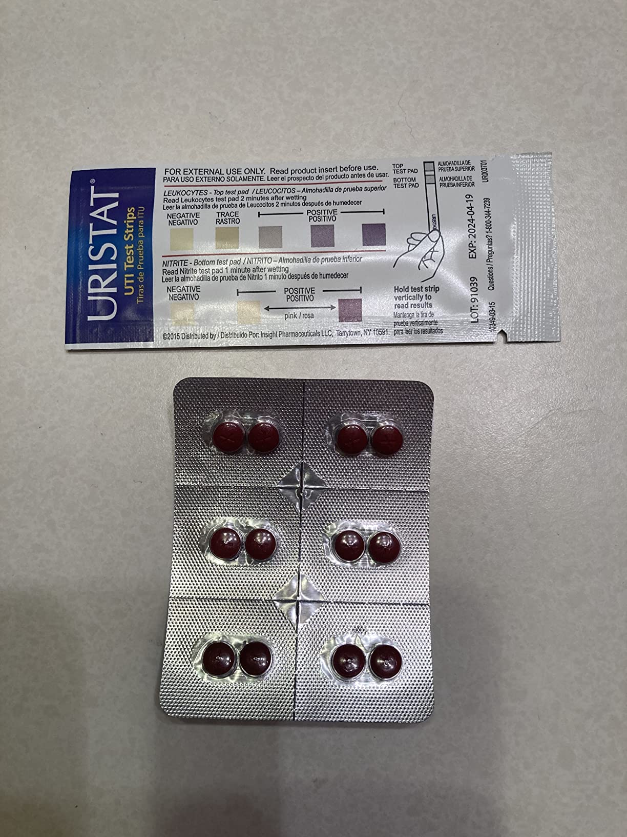 Amazon.com: URISTAT Ultra UTI Relief Pack, 1 UTI Test Strip & 12 Pain ...