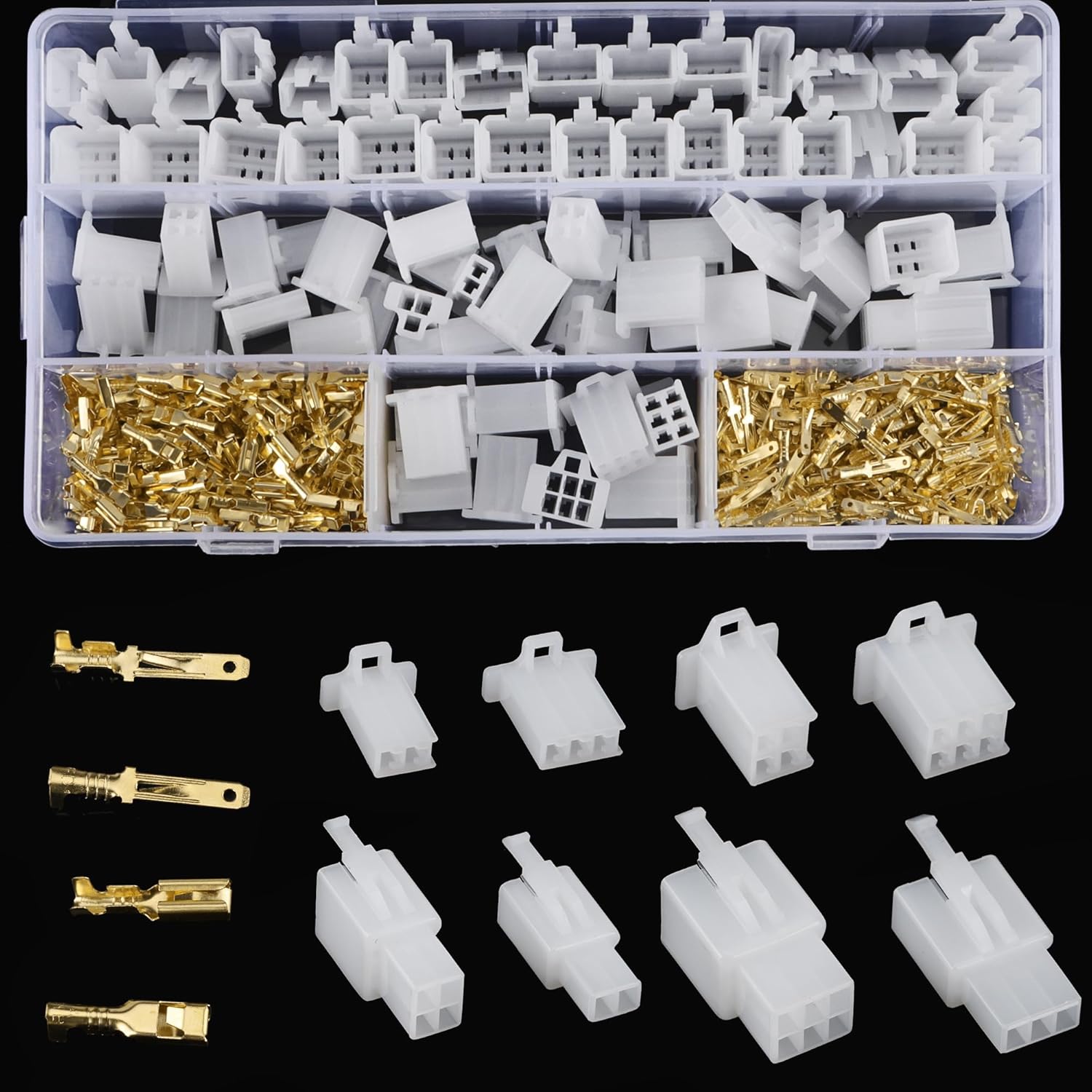 480PCS 2.8mm Automobile Connecteur Kit 2 3 4 6 Broches Automobile Fil ...