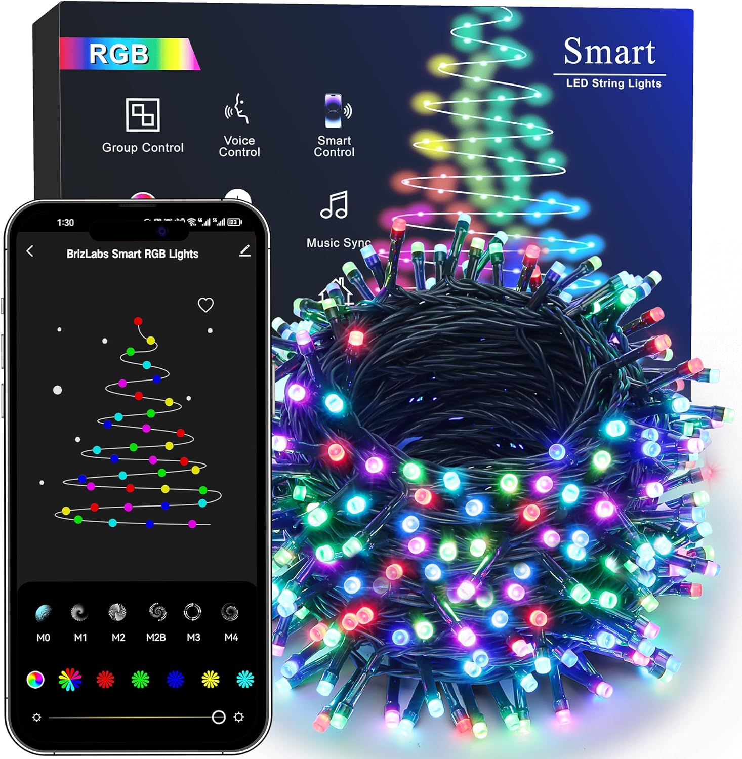 Amazon.com: Brizled Smart Christmas Lights, 261ft 798 LED WiFi String ...