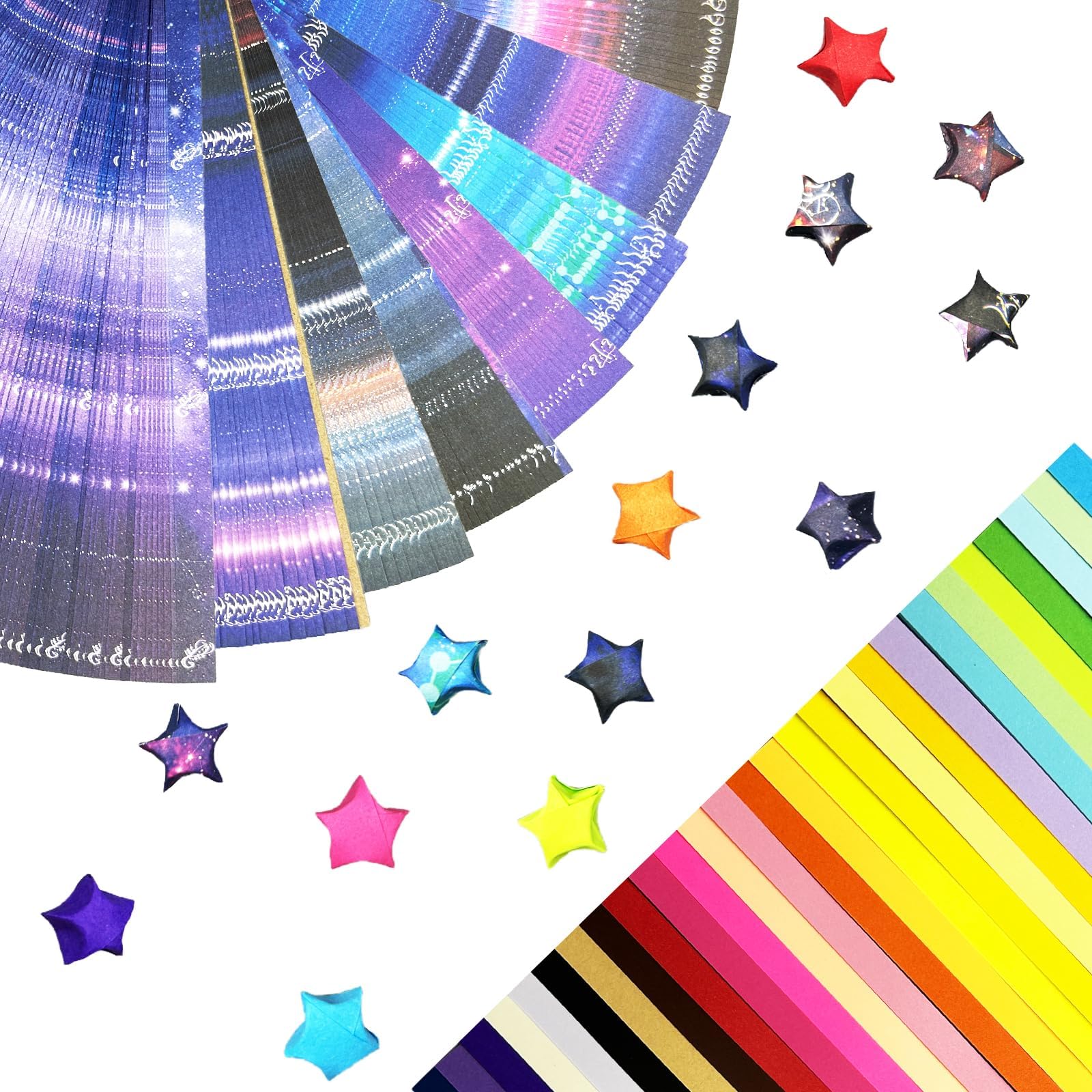 GRVICH 1080 Sheets Origami Star Paper Strips, Lucky Star Origami - 27 ...