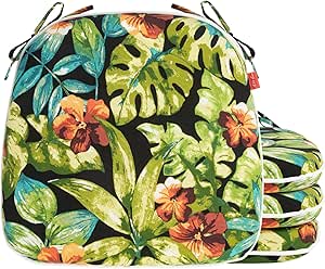 Amazon.com: IN4 Care Indoor/Outdoor Chair Cushions 17"X16"X2" with Ties ...