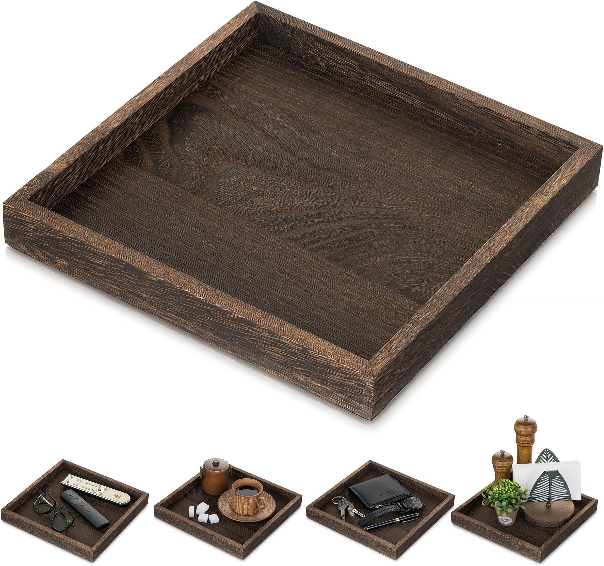 Amazon.com: Hanobe Serving Tray Decor for Table: Small Wood Decorative ...