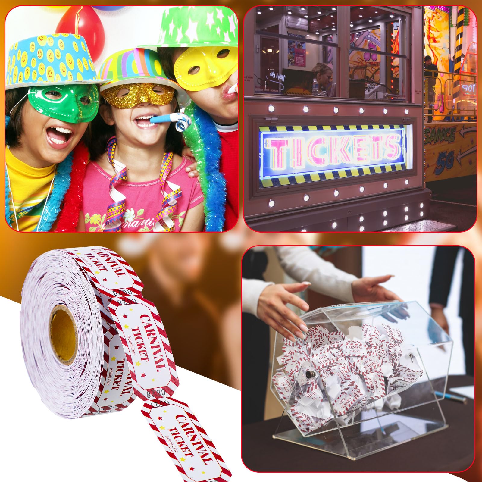 Snapklik.com : TaoBary 2 Rolls 1000 Pcs Free Drink Beverage Ticket Roll ...