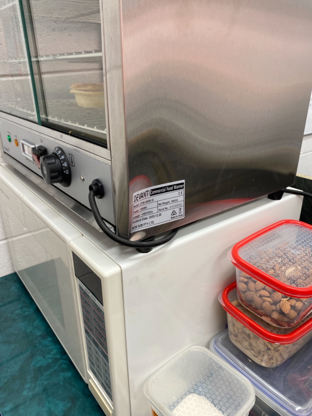 Devanti Food Warmer, 1000W Display Cabinet Commercial Electric Pie ...