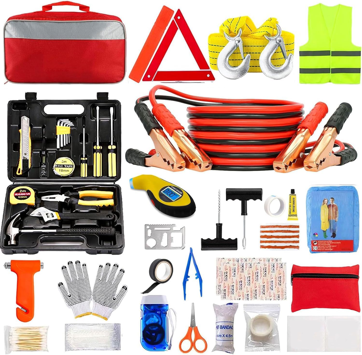 Car Emergency Kit,Multifunctional Roadside Assistance Auto Safety Tool ...
