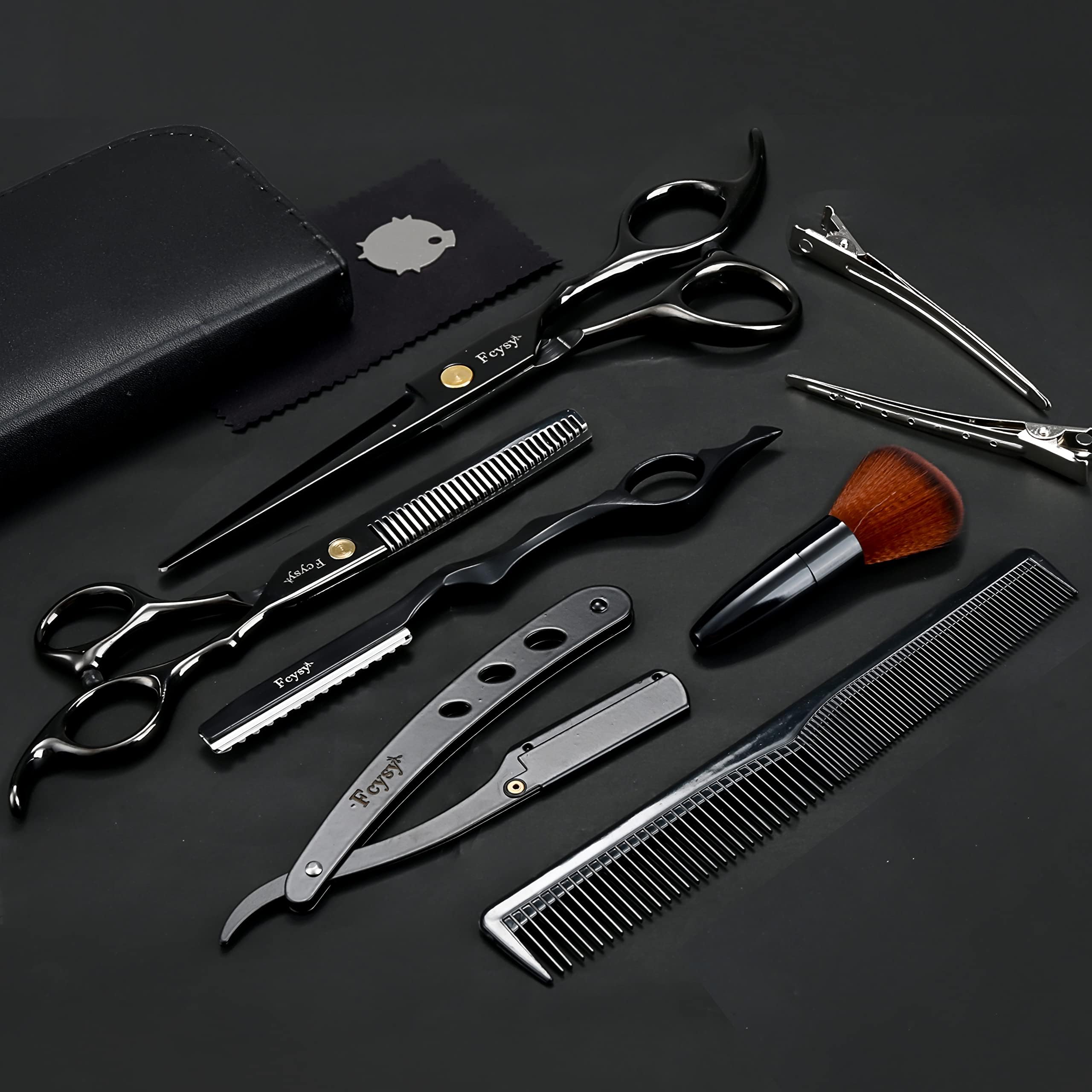 Amazon.com : Hair Cutting Scissors Thinning Shears Kit for Haircutting ...