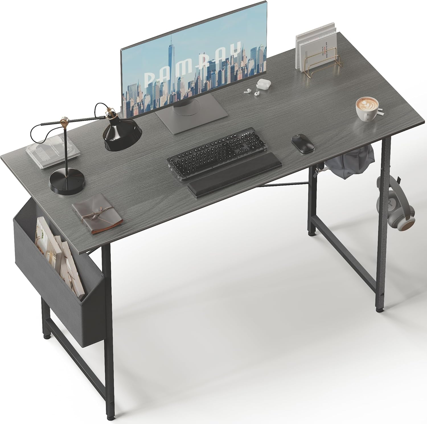 Amazon.com: Pamray 47 Inch Computer Desk for Small Spaces with Storage ...