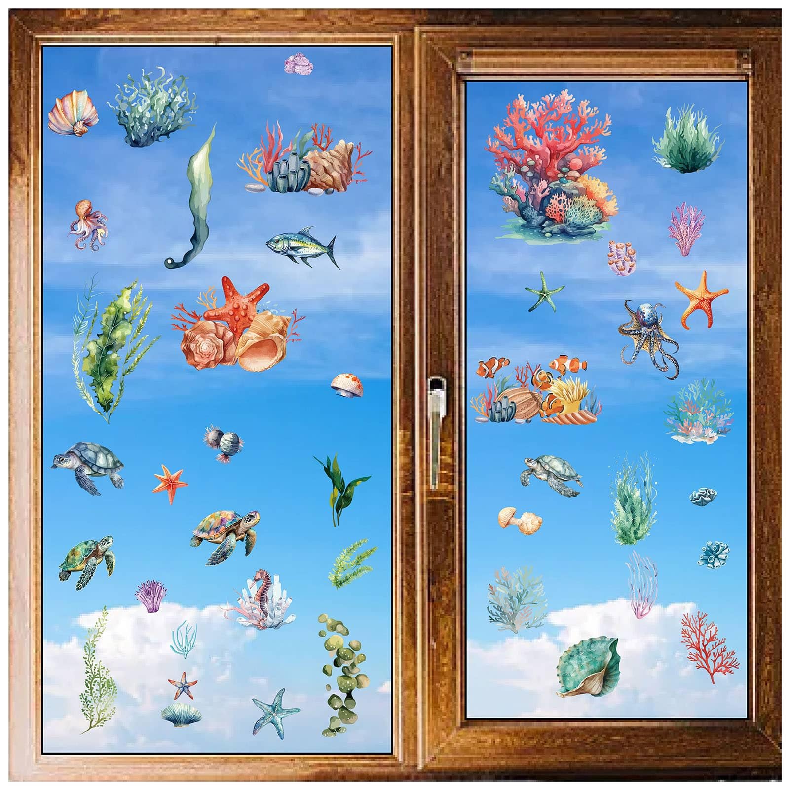 Amazon.com: CRASPIRE 8 Shees Sea World Window Decals Stickers Ocean Sea ...