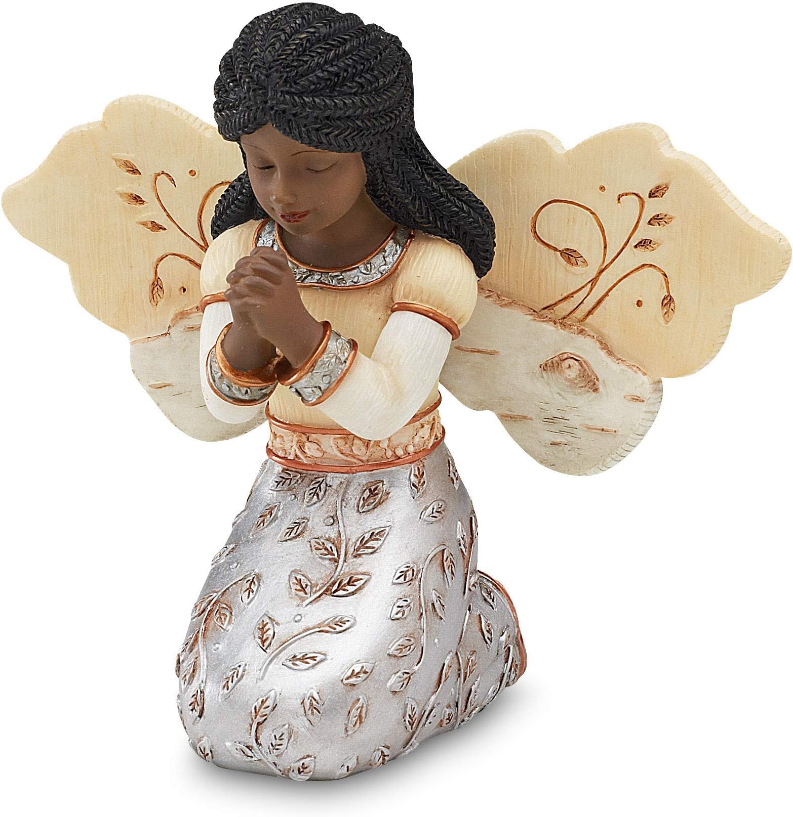 Amazon.com: Angel Wings with Praying Hands Cast Resin Figurine Statue ...