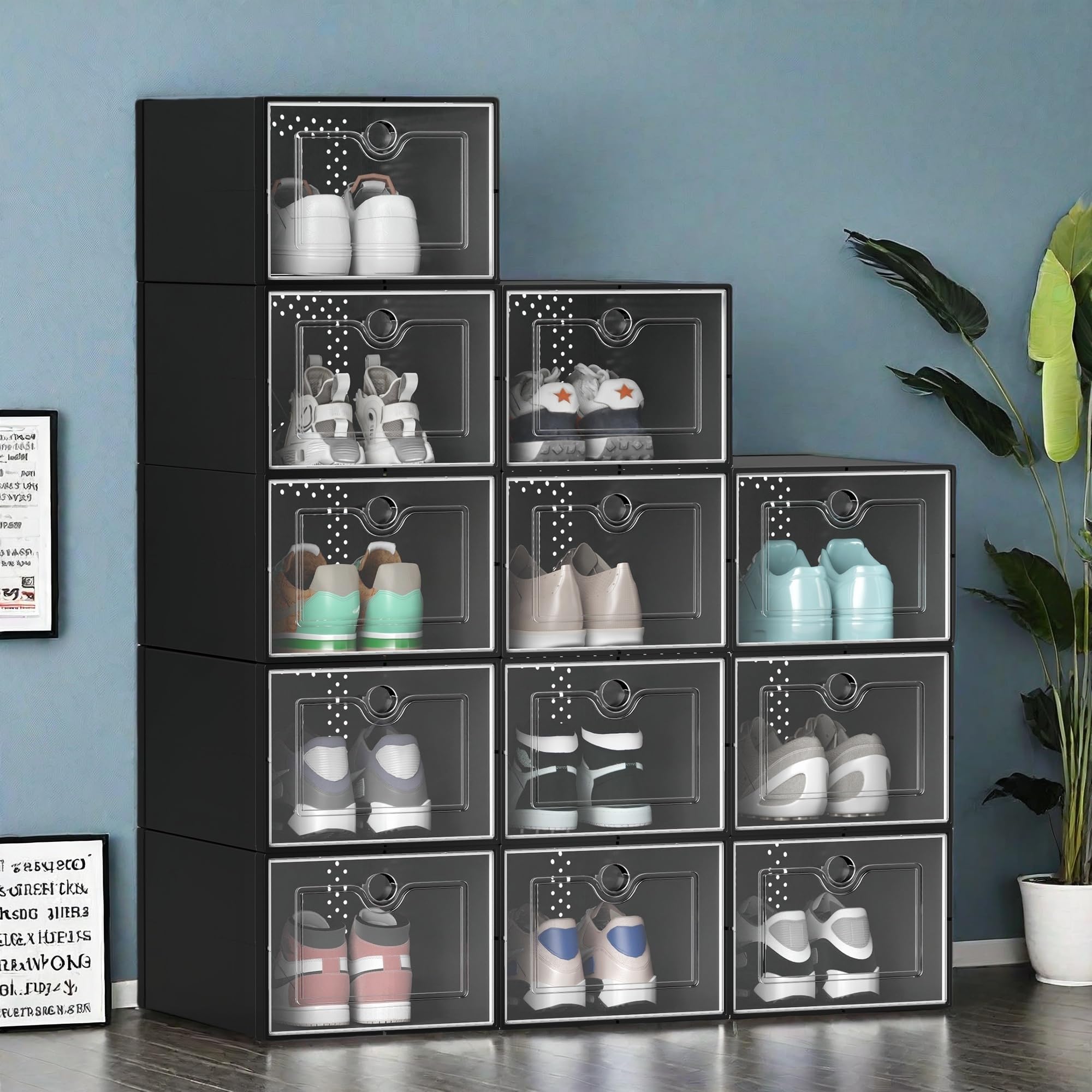 Amazon.com: YITAHOME X-Large 12 Pack Shoe Storage Box Fit up to US Size ...