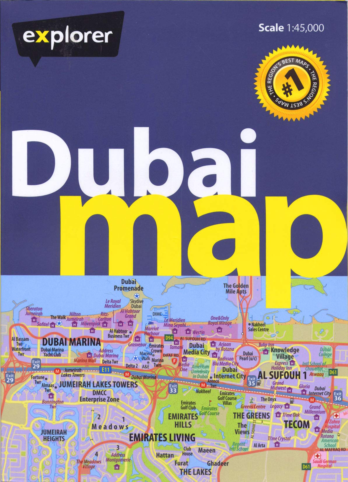 Dubai Map Dxb Map 4 City Map Map Folded Map | Desertcart INDIA