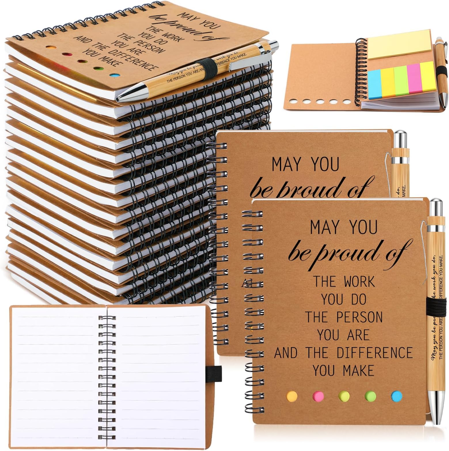 Amazon.com : Employee Appreciation Gifts, Spiral Notebook with Sticky ...