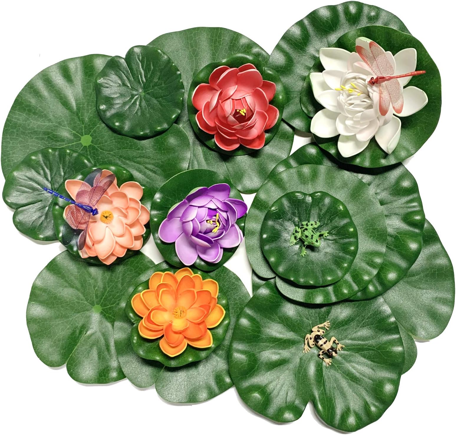 Amazon.com: BRBASAP 6Pcs Realistic Floating Lily Pads for Ponds ...