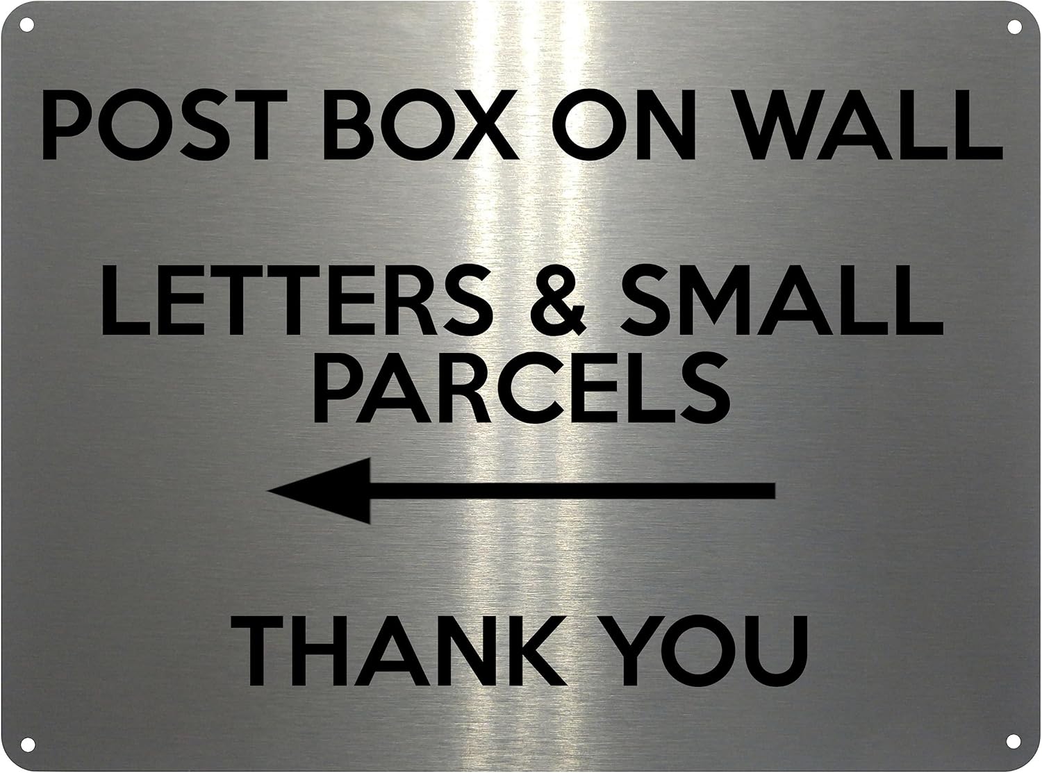 1990 POST BOX ON WALL Letters & Small Parcels Metal Aluminium Plaque ...