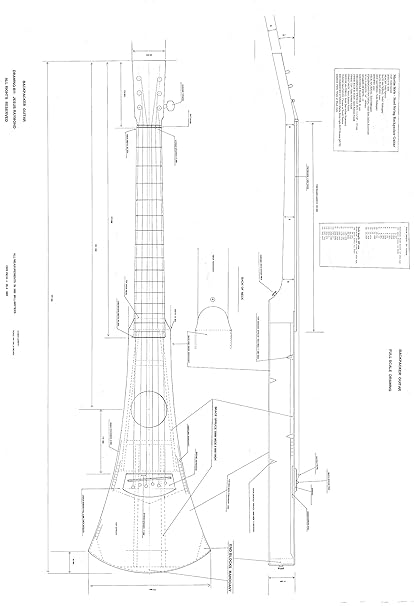 Amazon.com: Plans for making the Martin Backpacker Guitar - Actual Size ...