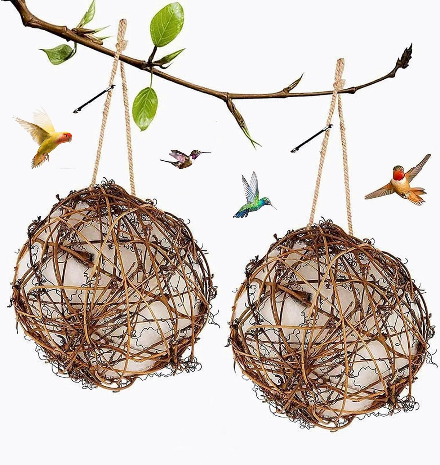 Amazon.com : Bird Nesting Material Set Globe Humming Bird Nesters ...