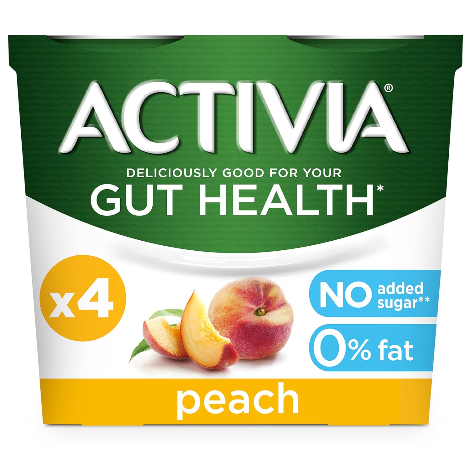Amazon.com : Activia Bio 0% Peach Yogurt 4x120g : Everything Else