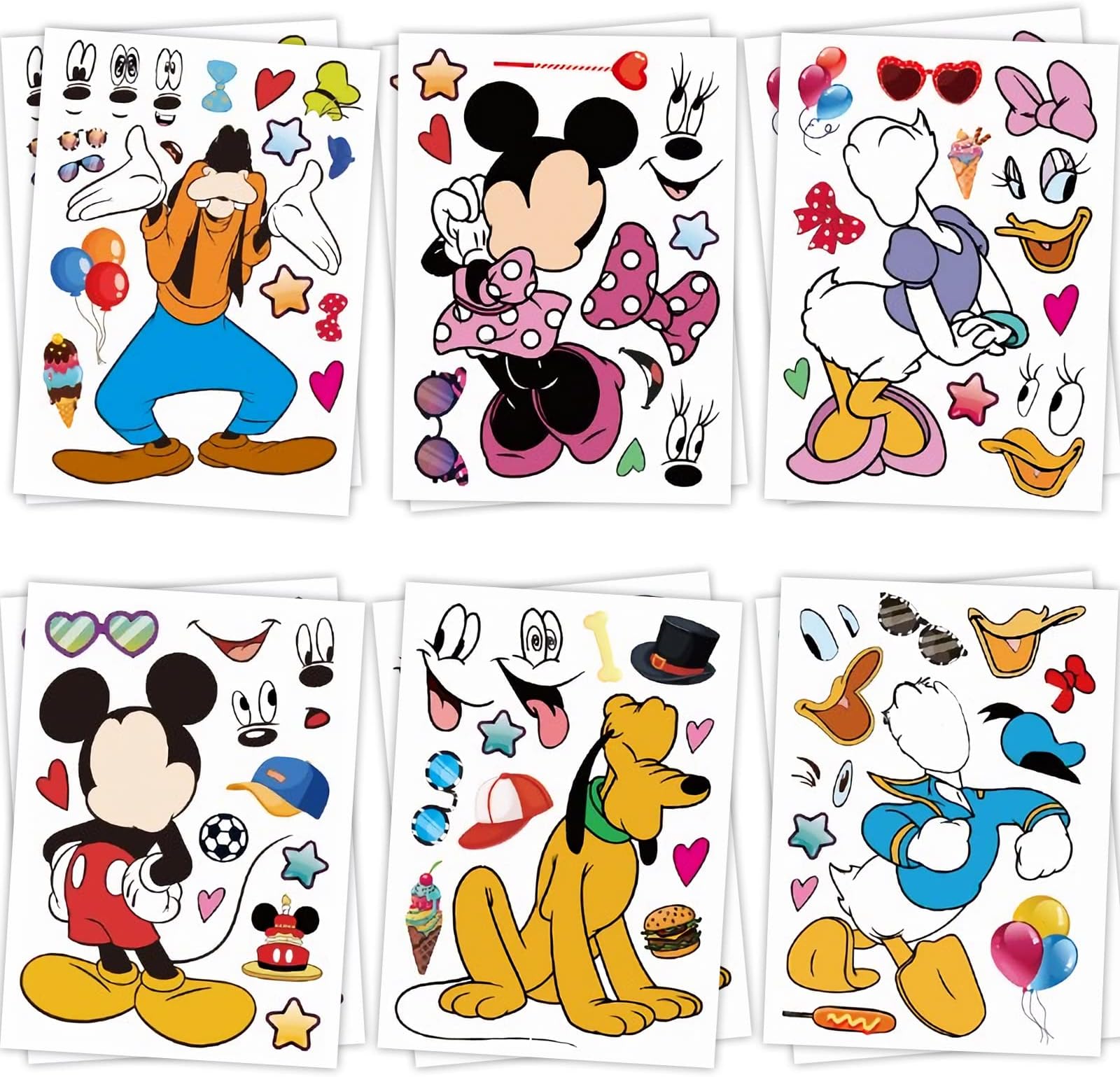 Amazon.com: Minnie Mouse Stickers & Tattoos Party Favor Pack (Bundle ...