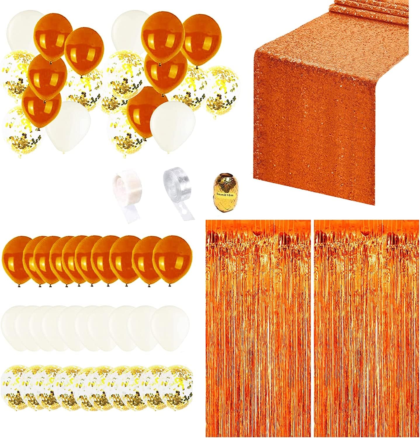 Amazon.com: Orange Birthday Party Decorations/Fall Birthday Decorations ...