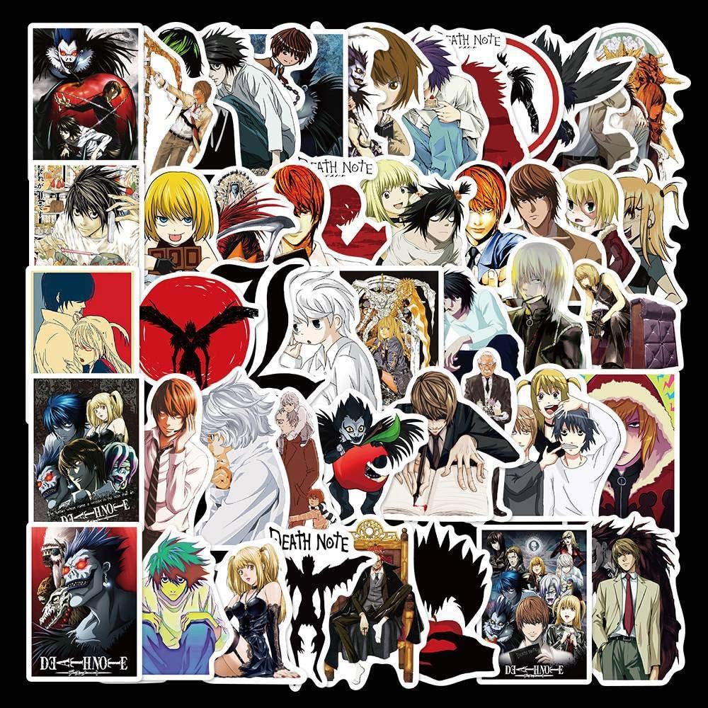 Amazon.com: 50PCS Color/Black and White Waterproof Anime Stickers ...