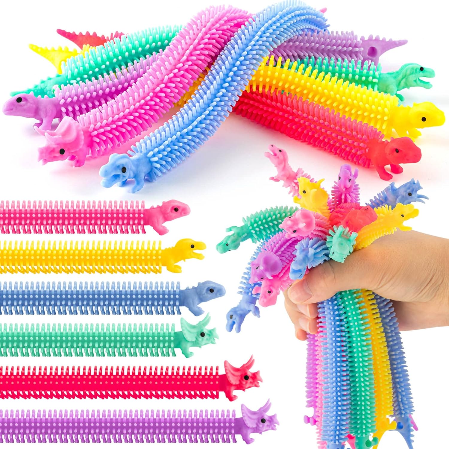 Amazon.com: 21 Pack Stretchy Strings Fidget Toys, Colorful Pull ...