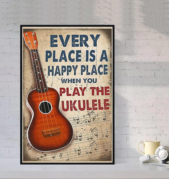 Amazon.com: Every Place is a Happy Place When You Play The Ukulele ...