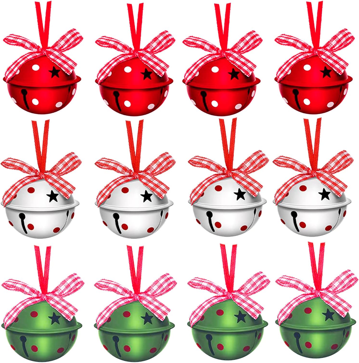 Amazon.com: 16 Pcs Red Christmas Bells Metal Vintage Christmas Bells ...
