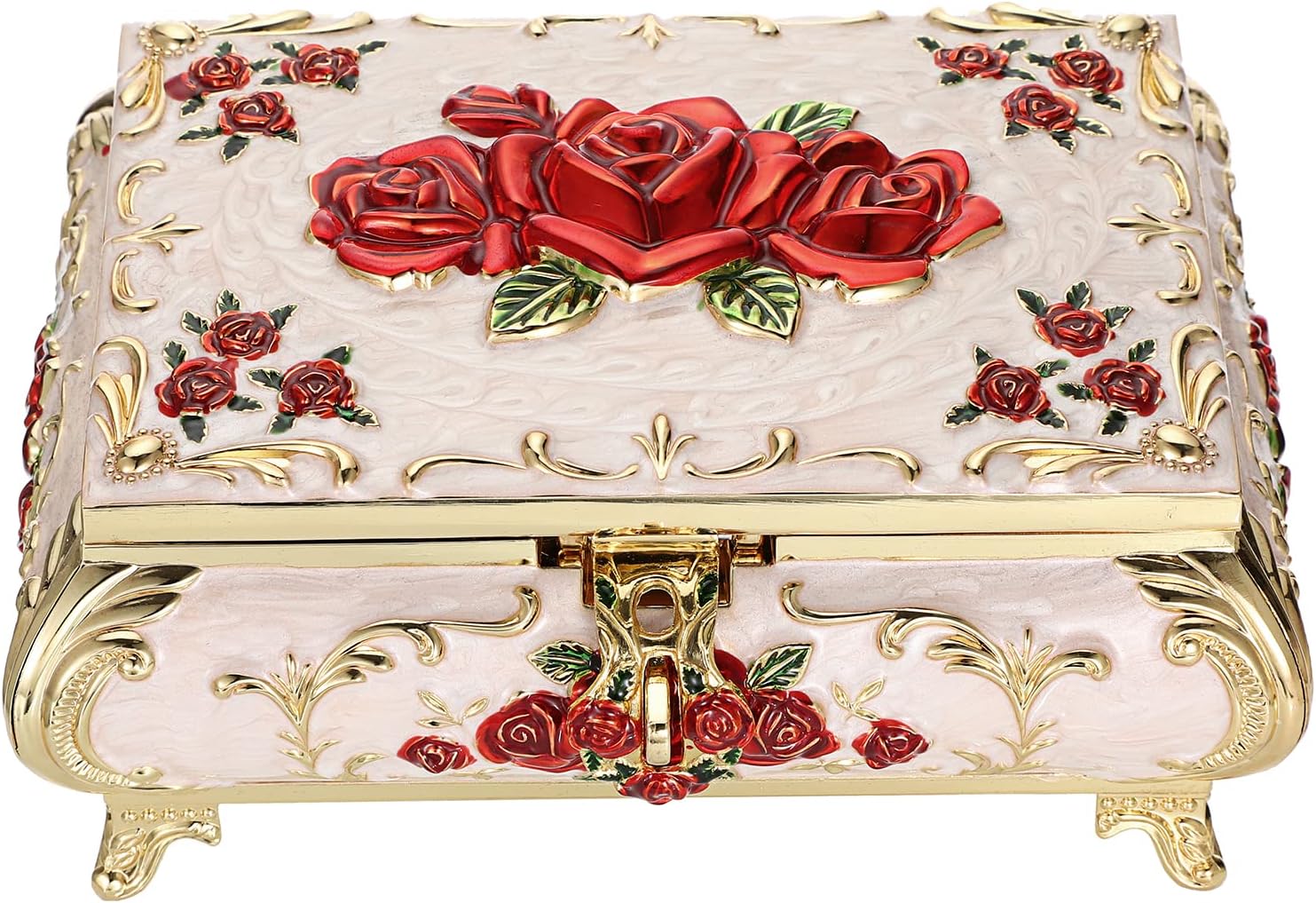 SUMTree Vintage Music Box - Metal Musical Jewelry Box Keepsake Box ...