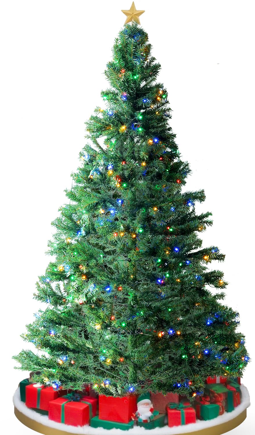 Amazon.com: VEVOR Christmas Tree, 7.5ft Prelit Artificial Xmas Tree ...