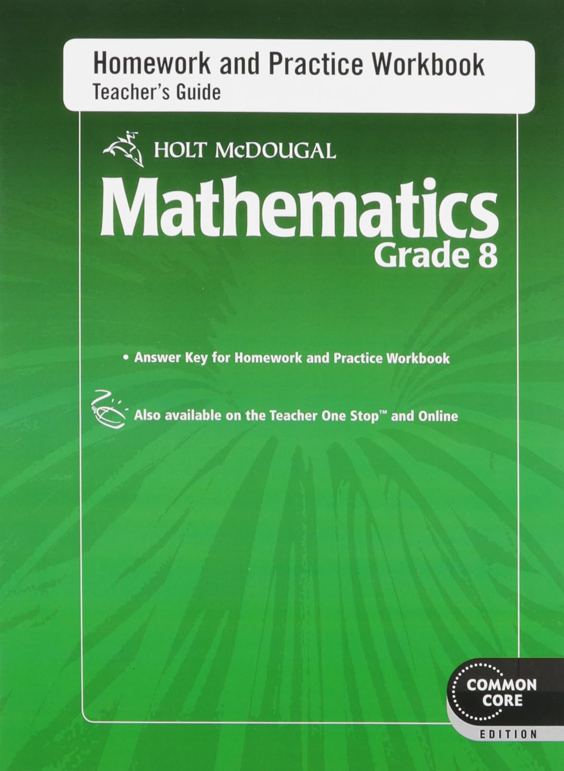 Holt McDougal Mathematics: Homework and Practice Workbook Teacher's ...