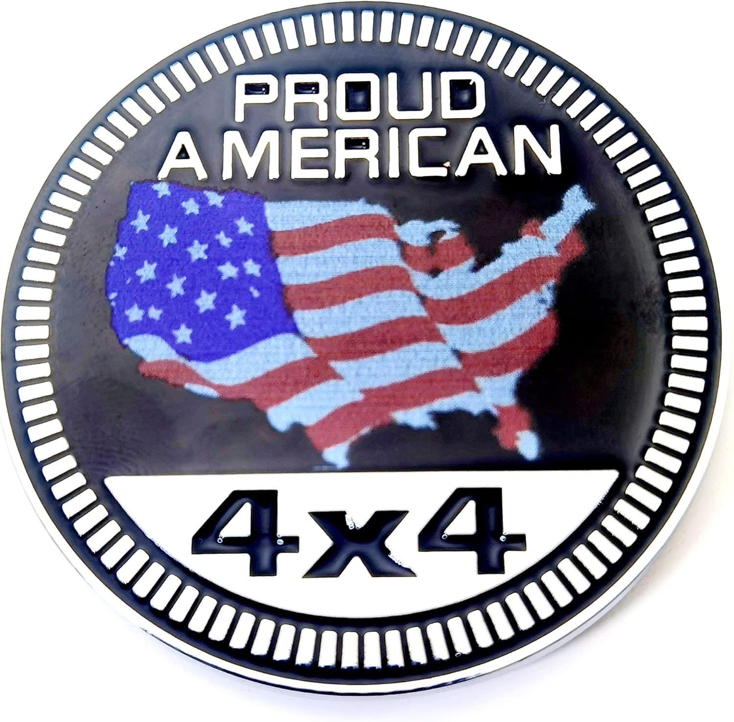 Amazon.com: HJKK 2PCS Proud American Rated Emblem Decals,4x4 Metal ...