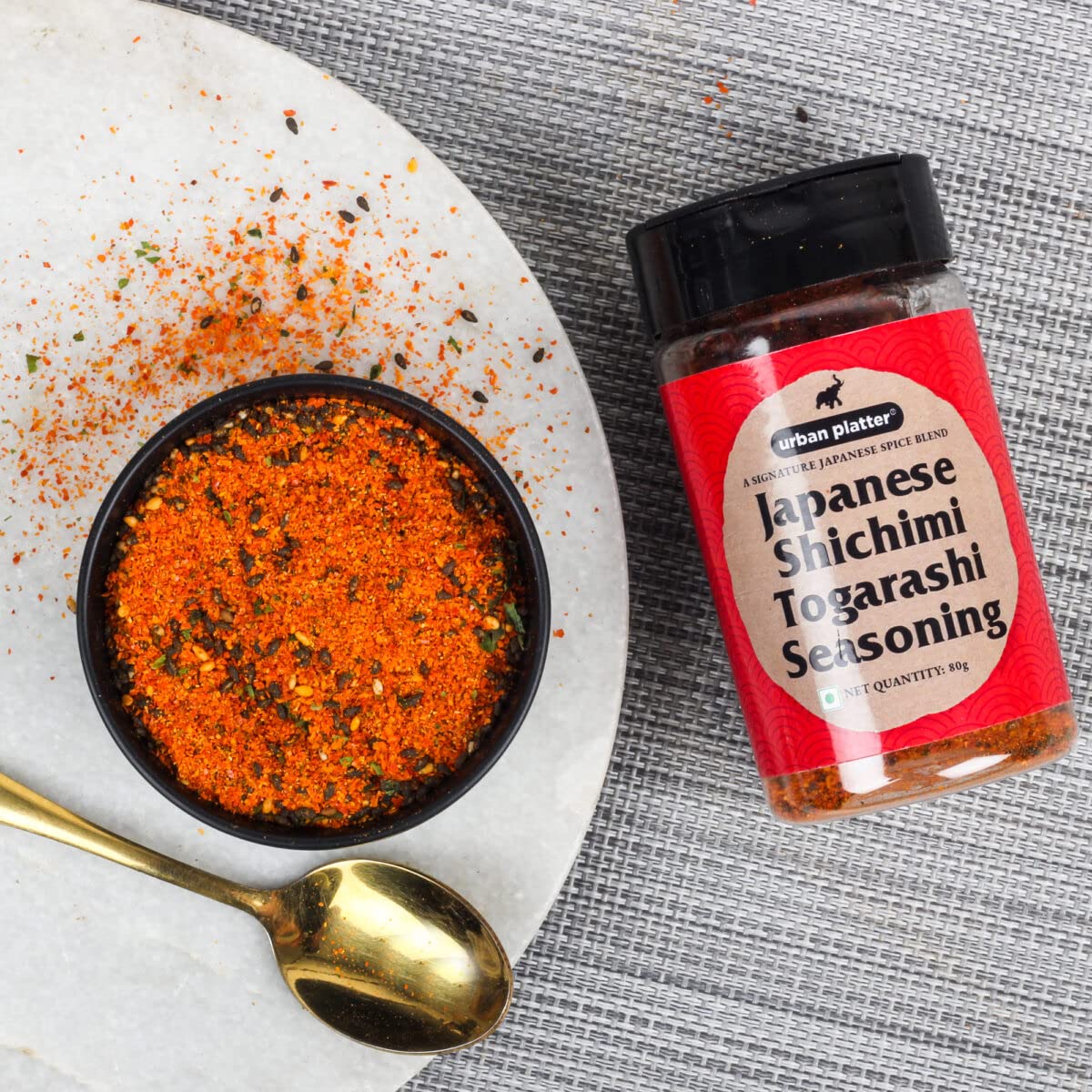 Buy Urban Platter Japanese Shichimi Togarashi Seasoning Shaker Jar, 80g ...