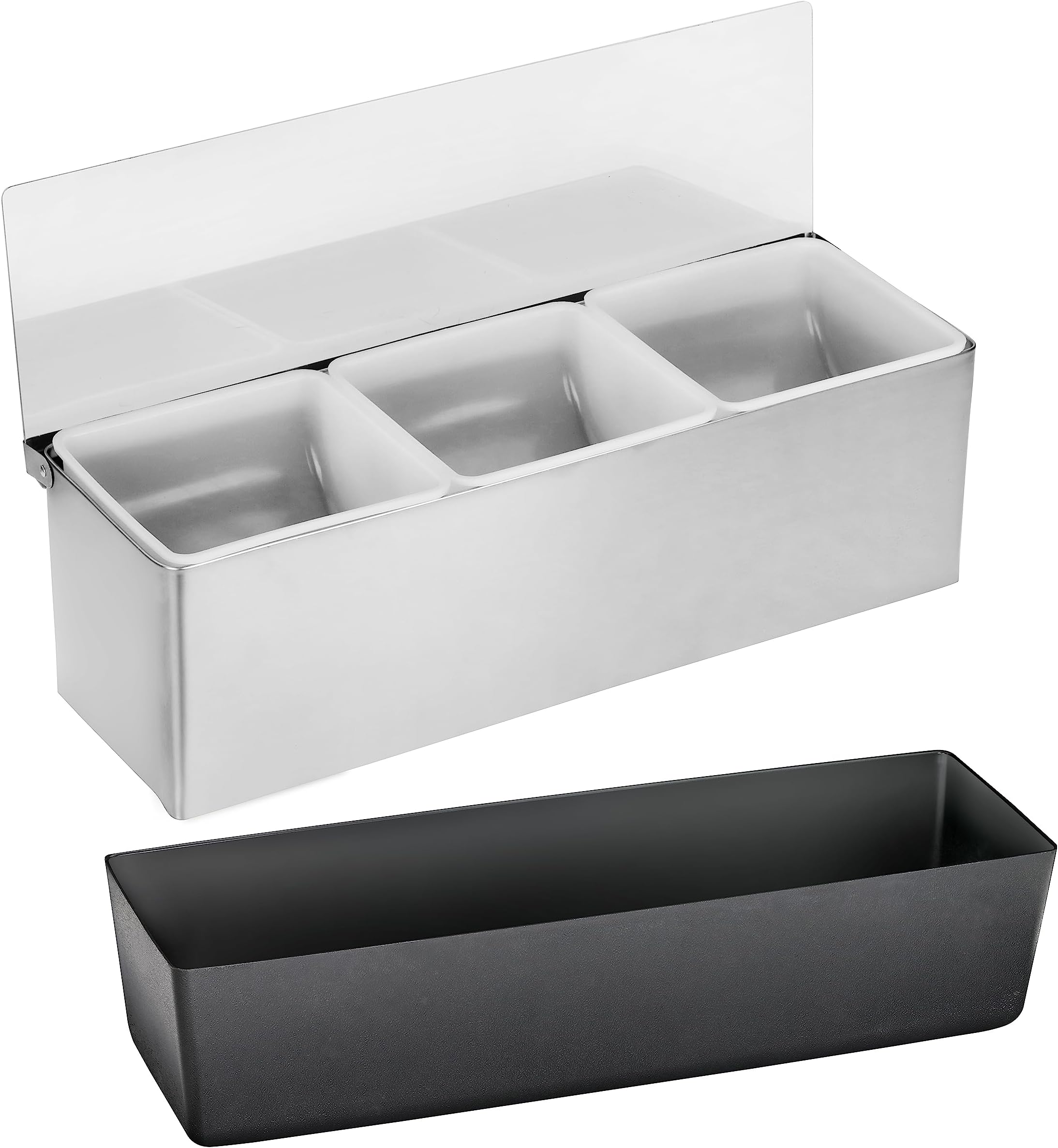 Amazon.com: Pinnacolo 4 Slot Condiment Carrier, Stainless Steel Holders ...