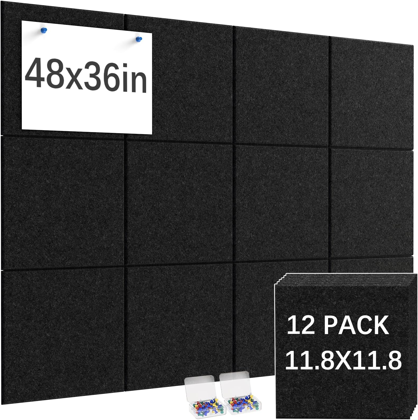 Amazon.com : DOLLAR BOSS Large Cork Board for Wall 48" x 36" x 0.5 ...