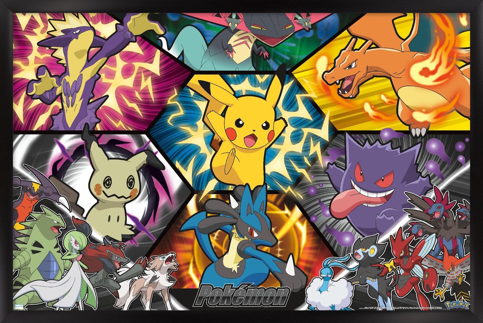 Amazon.com: Trends International Pokémon: Battle Art - Group Wall ...