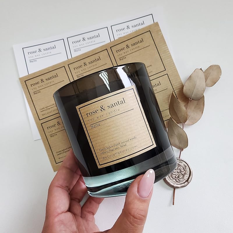 Amazon.com: XOXOKristen Custom Candle Label Stickers, Personalized ...