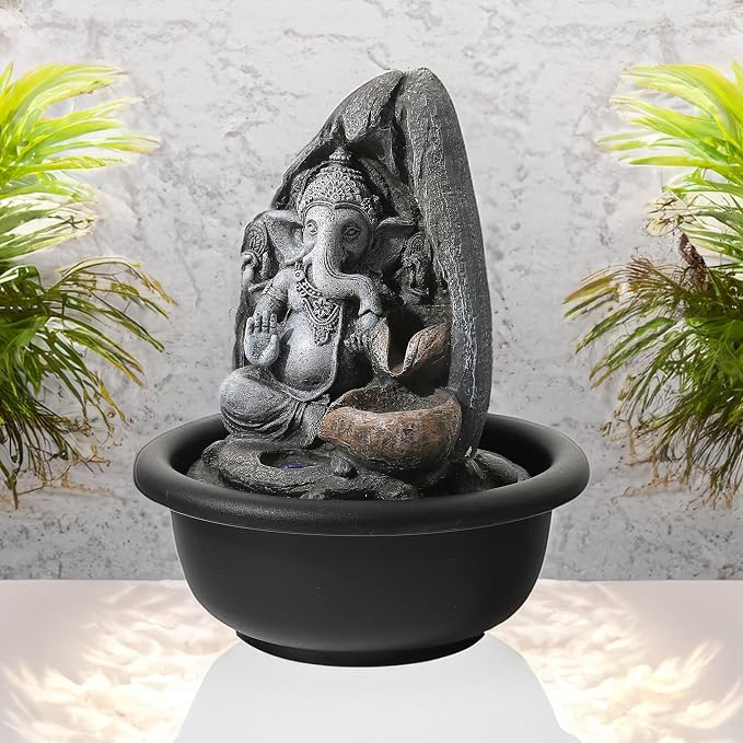 Buy UMAI Buddha Idol Water Fountain for Home Decor (19cm) LED Lights ...