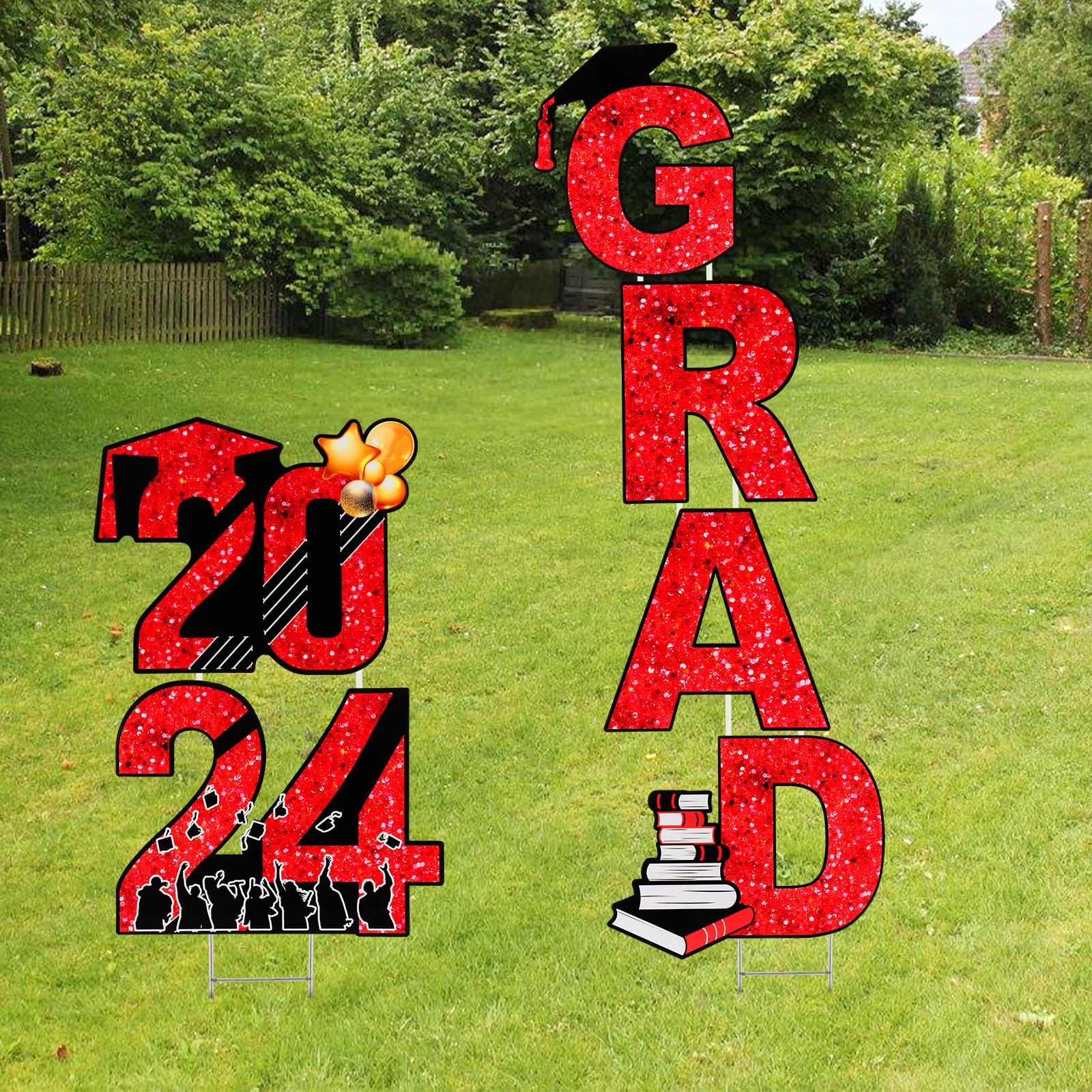 Ultrafun 6 Pcs Graduation Yard Sign 2024 Graduation Decorations Class ...