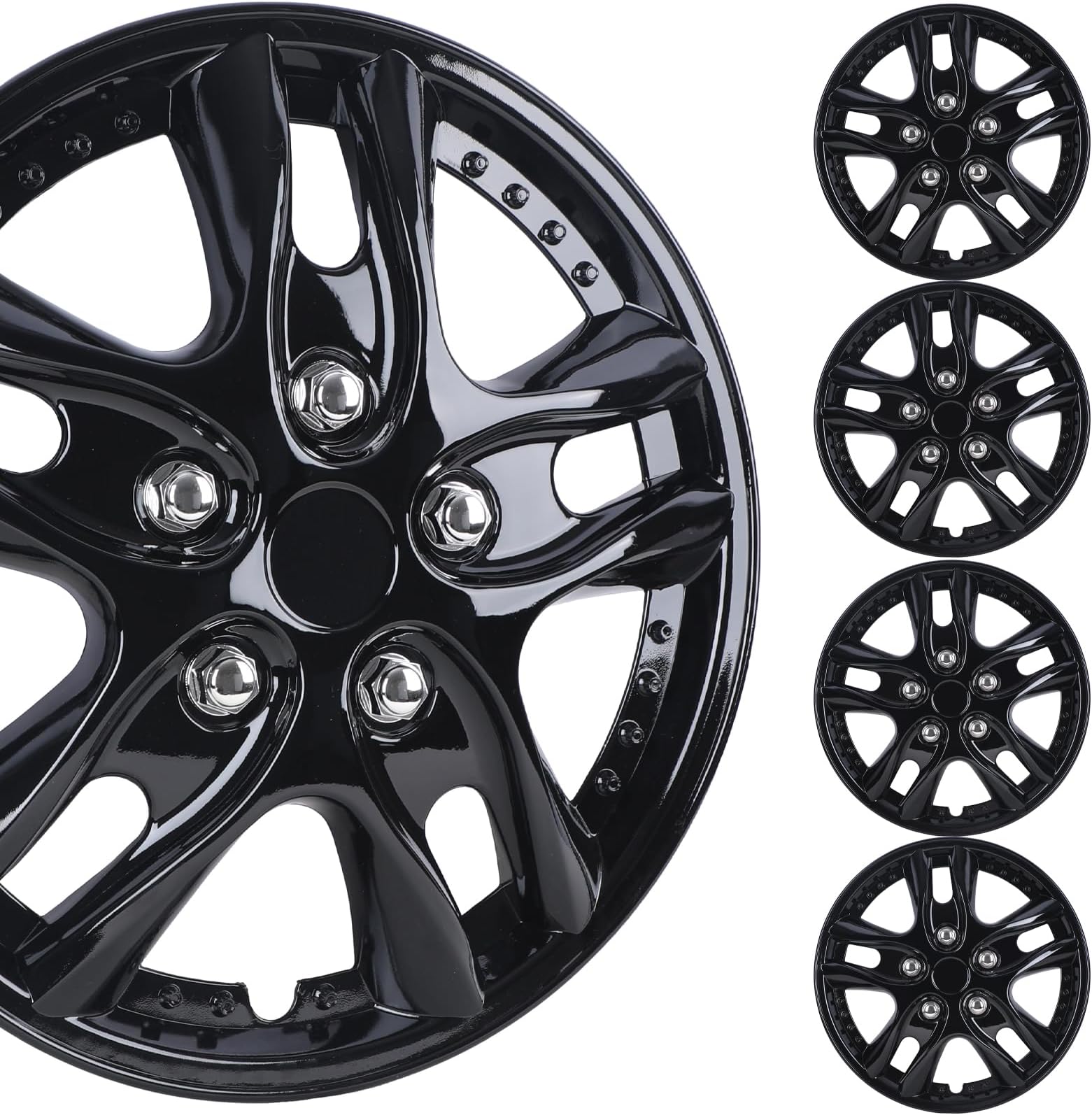 Amazon.com: Hawkley 12" in Hubcaps Wheel Covers - (Set of 4) Hub Caps ...