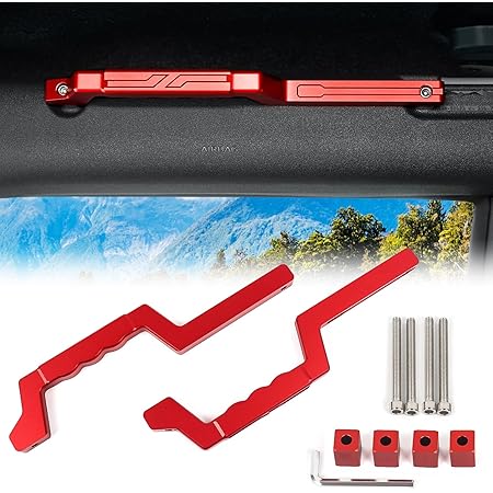 Amazon.com: Sukemichi Front Black Aluminum Grab Bar Grab Handles for ...